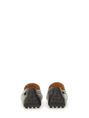 TOD'S Leather Gommino Loafers - Black