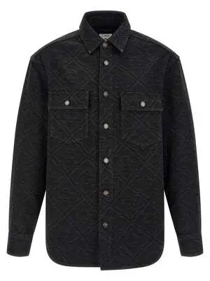 Casablanca Laser Monogram Denim' Overshirt - Black