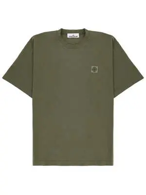 Stone Island T-shirt With Logo Patch - Green