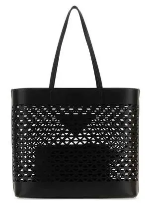 Prada Leather Shopping Bag - Black