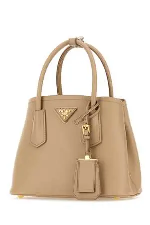 Prada Sand Leather Handbag - Brown