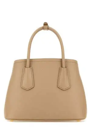 Prada Sand Leather Handbag - Brown