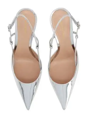 GIANVITO ROSSI Slingback Pumps - Silver