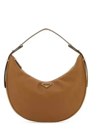 Prada Vitello Leather Handbag - Brown