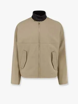 Bottega Veneta Cotton Jacket With Intrecciato Leather Collar - Multicolor