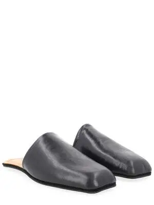 Our Legacy Leather Slipper - Black