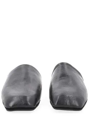 Our Legacy Leather Slipper - Black