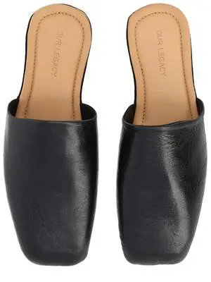 Our Legacy Leather Slipper - Black