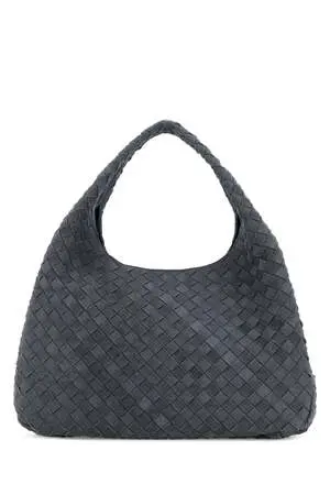 Bottega Veneta BOTTEGA VENETA Air Force Suede Large Campana Shopping Bag Blue