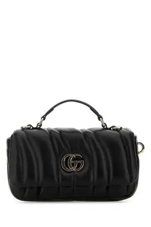Gucci Leather Gg Milano Handbag - Black