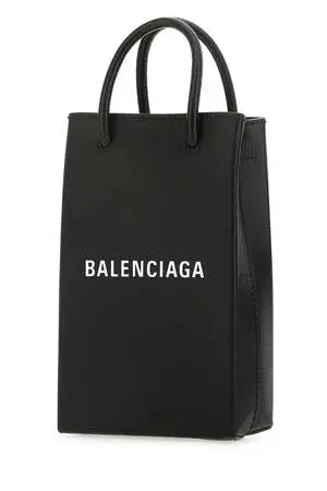 Balenciaga Leather Phone Case - Black