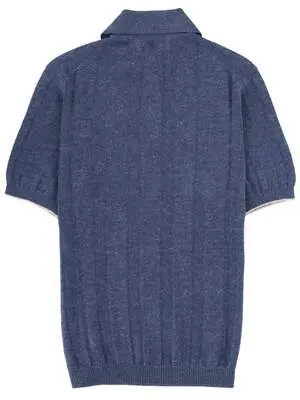 Brunello Cucinelli Linen Knit Polo Shirt