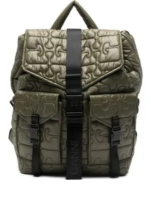 GANNI Quilted Nylon Backpack - Multicolor