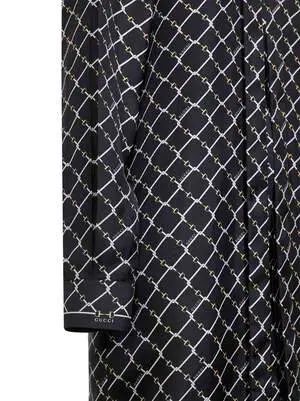 Gucci Black Printed Silk Twill Mini Dress