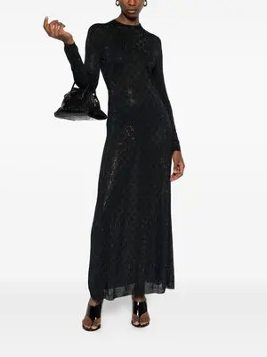 Gucci Gg Monogram Long Dress - Multicolor