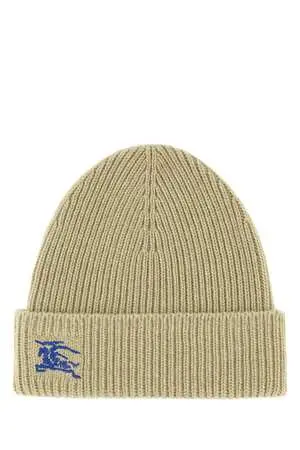 Burberry Khaki Cashmere Beanie Hat - Green