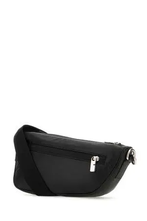 Burberry Leather Shield Crossbody Bag - Black