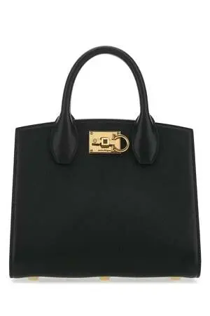 FERRAGAMO The Studio Top Handle Bag - Black