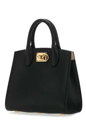 FERRAGAMO The Studio Top Handle Bag - Black