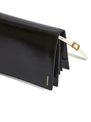 JIL SANDER Black Calf Leather Crossbody Bag - Multicolor