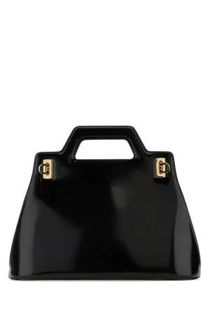 FERRAGAMO Salvatore Leather Wanda M Handbag - Black