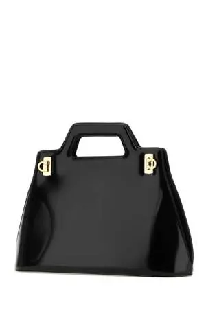 FERRAGAMO Salvatore Leather Wanda M Handbag - Black
