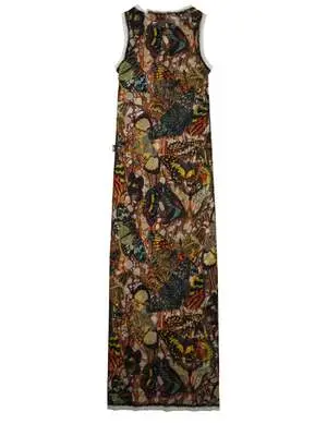 JEAN PAUL GAULTIER Long Dress With Butterfly Print