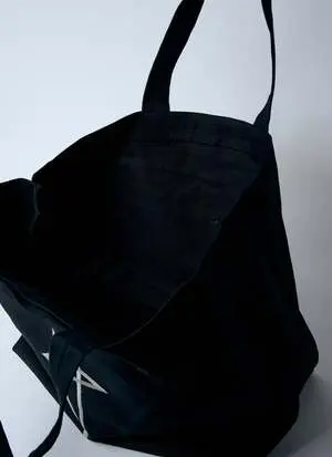 Rick Owens Canvas Embroidered Beach Tote Bag