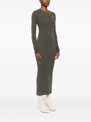 Rick Owens Ribbed Knit Midi Dress - Multicolor