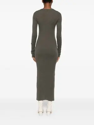 Rick Owens Ribbed Knit Midi Dress - Multicolor