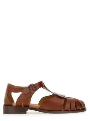 Hereu Leather Sandals With Buckle Fastening - Brown