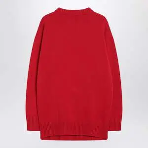 Prada Wool Crew Neck Sweater With Bow Detail