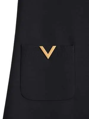 Valentino Garavani Wool And Silk Blend Dress With Bow Detail