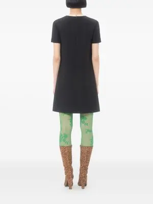 Valentino Garavani Wool And Silk Blend Dress With Bow Detail