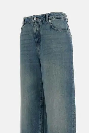 Alexander McQueen High-waisted Wide-leg Denim Trousers