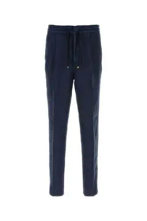 Brunello Cucinelli Linen Trousers - Blue