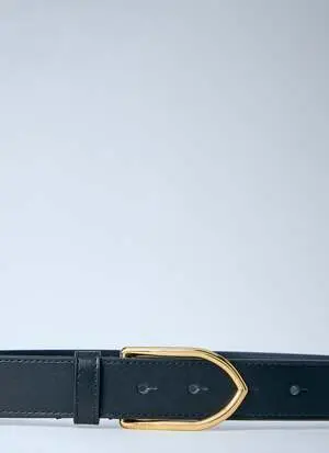 Jacquemus La Ceinture Bambino Leather Belt With Gold-tone Buckle