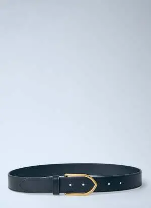 Jacquemus La Ceinture Bambino Leather Belt With Gold-tone Buckle