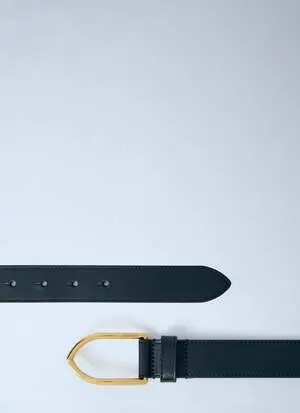 Jacquemus La Ceinture Bambino Leather Belt With Gold-tone Buckle