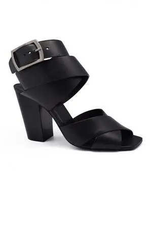 Saint Laurent Crossover Strap High Heel Sandals