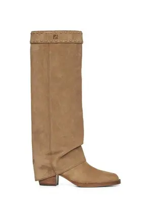 Fendi Stacked Heel Boots For Women