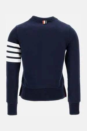 Thom Browne Crewneck Sweatshirt With Signature 4-stripe Detail - Multicolor