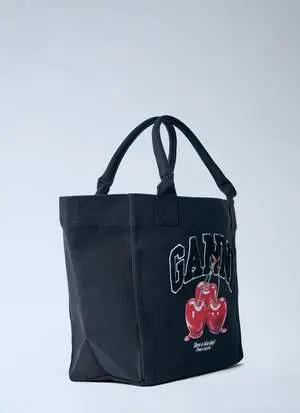 GANNI Medium Trapeze Shopper Bag - Black