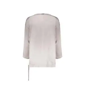 Herno Long Sleeve V-neck Top With Drawstring Hem
