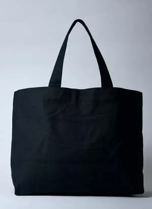 Rick Owens Cotton Canvas Beach Tote Bag - Black