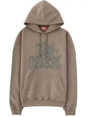 DIESEL® Felpa Con Logo Hoodie - Brown