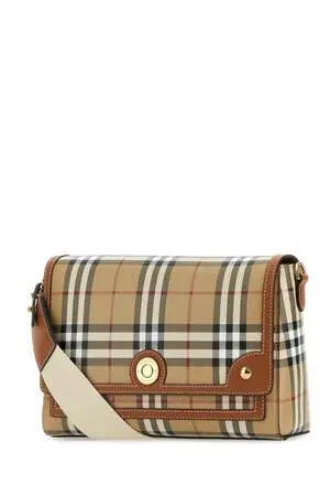 Burberry Leather Trimmed Flap Bag - Multicolor
