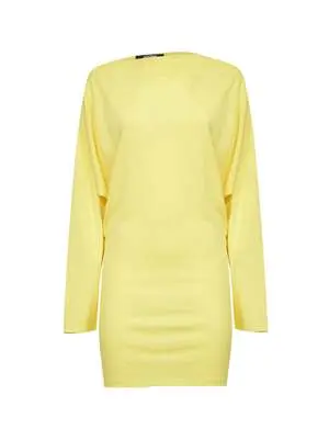 Jacquemus Yellow Cowl-back Mini Dress - Multicolor