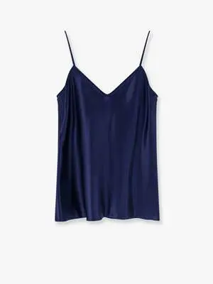 Alberta Ferretti Satin V-neck Camisole - Multicolor