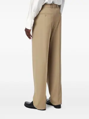 Saint Laurent High-waisted Wool Carrot-fit Trousers - Multicolor